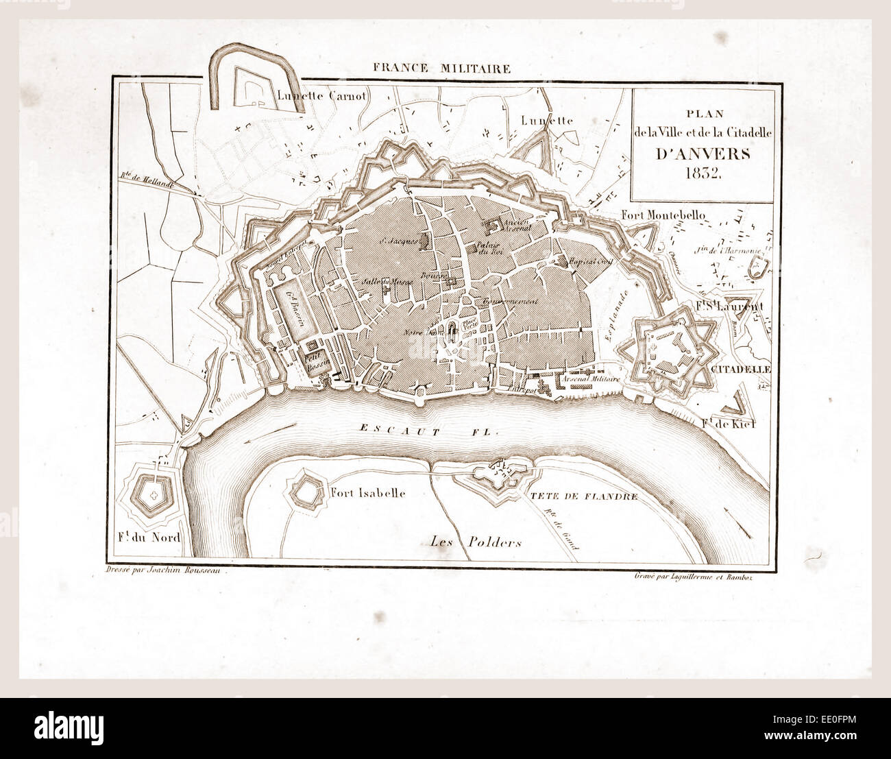 Antwerp 1832, Belgium, Europe, 19th century engraving Stock Photo - Alamy