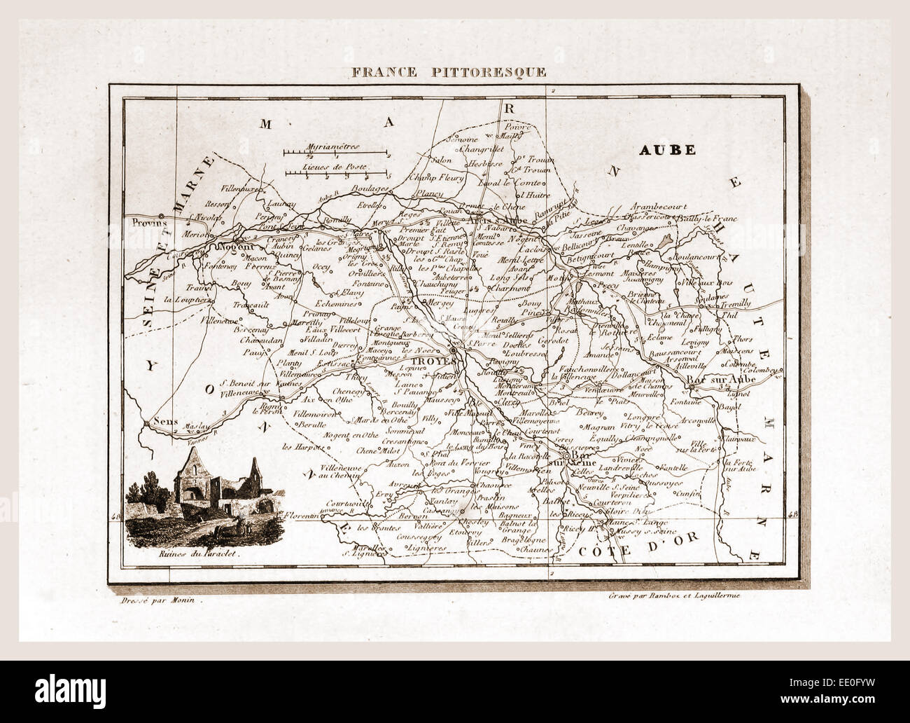 Map of aube hi-res stock photography and images - Alamy
