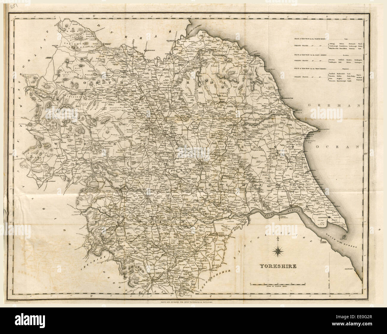 Yorkshire map hi-res stock photography and images - Alamy