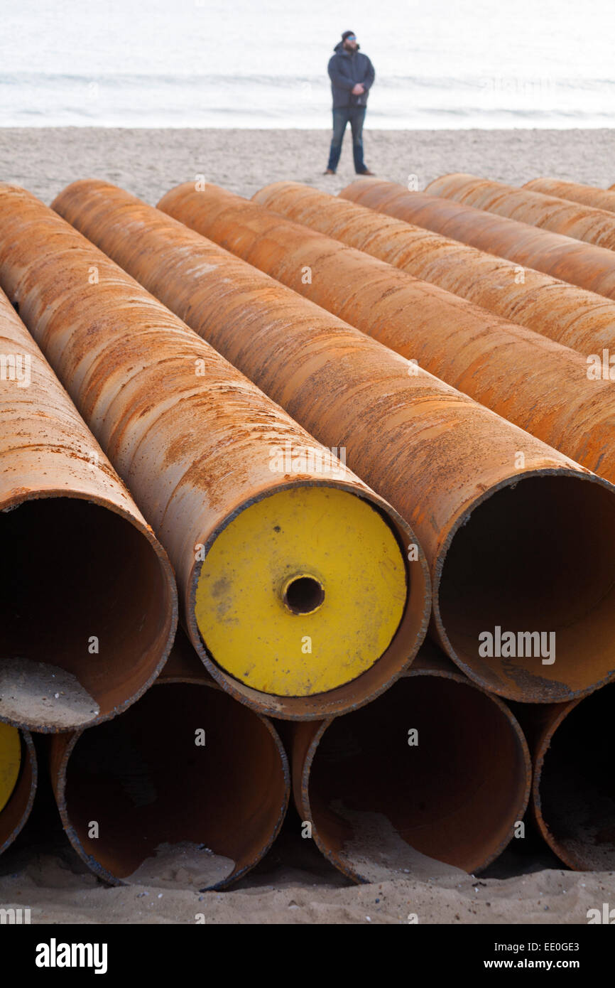 700m steel pipe of 600mm diameter dismantled into 12m sections after ...