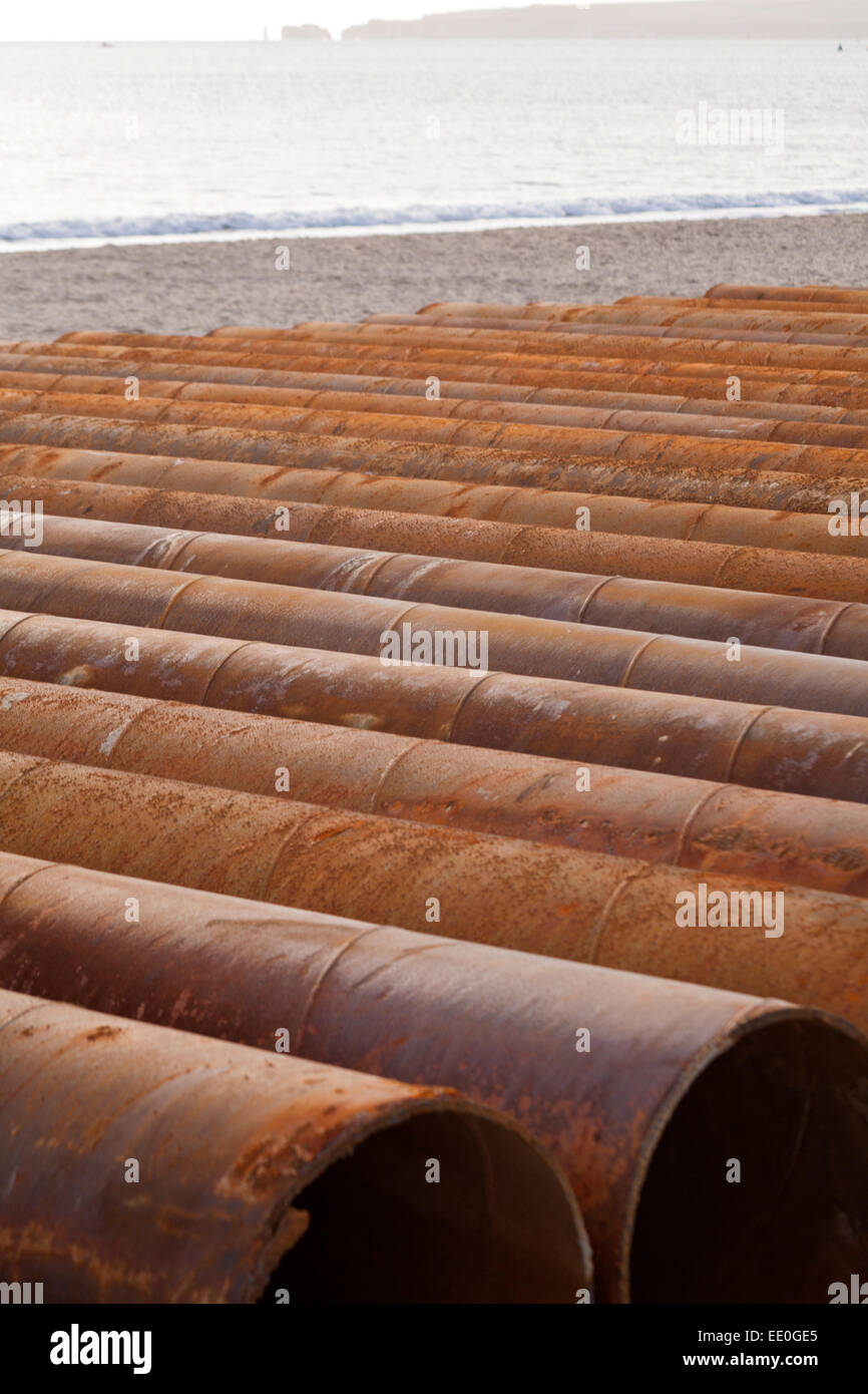 700m steel pipe of 600mm diameter dismantled into 12m sections after ...