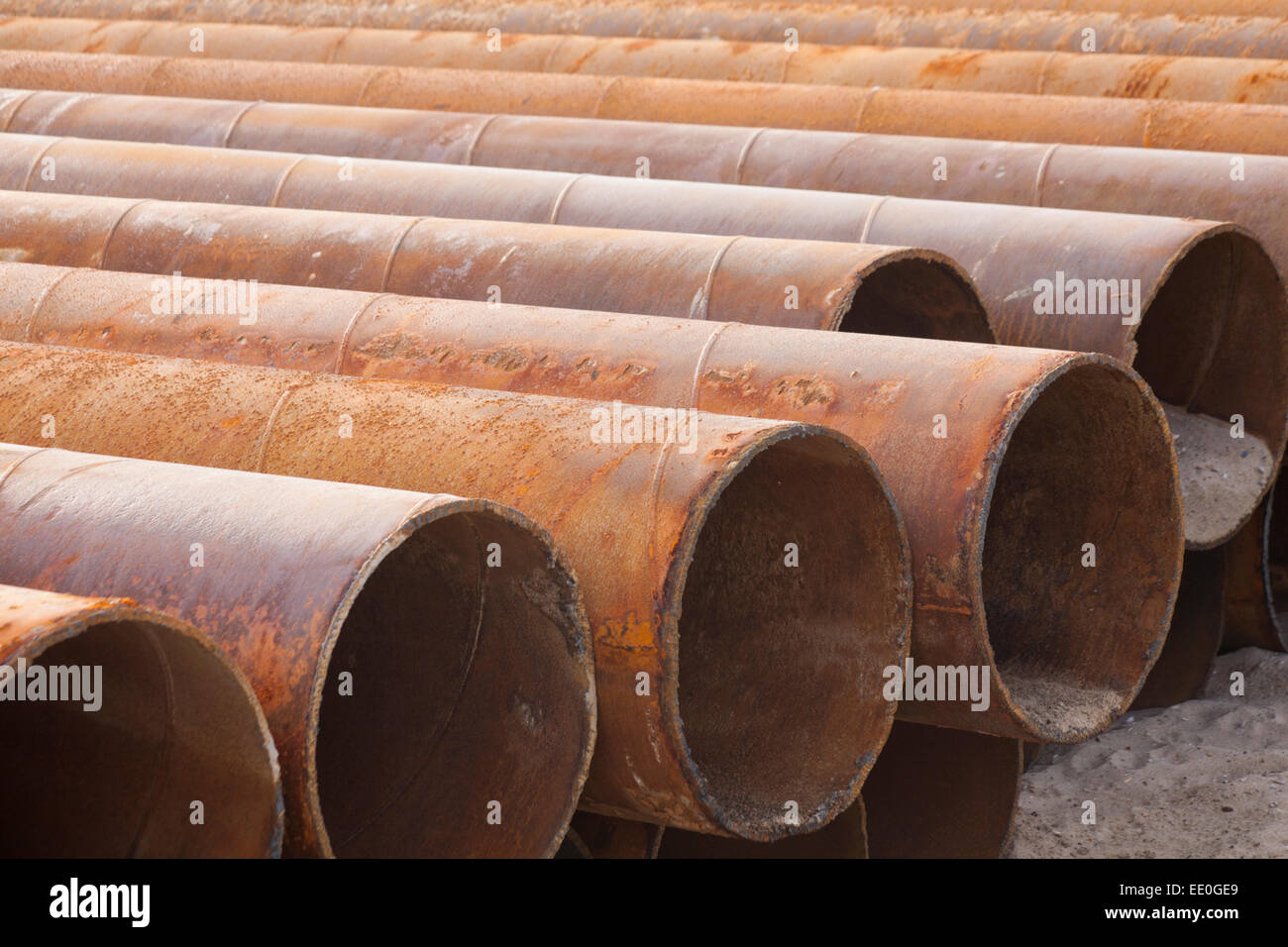 700m steel pipe of 600mm diameter dismantled into 12m sections after ...