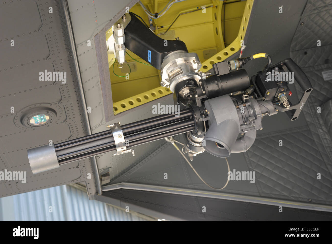 Minigun on an Italian Agusta Westland CSAR (Combat Search and Rescue ...