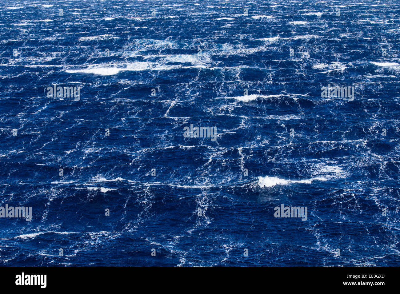 Sea surface during 11-beaufort winds in southern ocean Stock Photo - Alamy