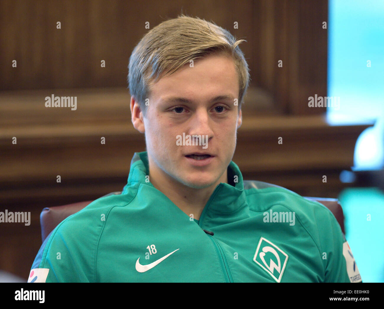 Werder Bremen's player Felix Kroos speaks during a press conference in ...