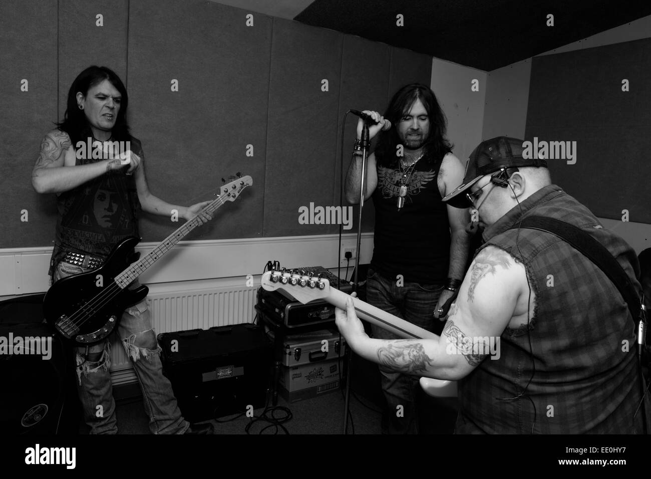 Band Practice B&W Stock Photo - Alamy