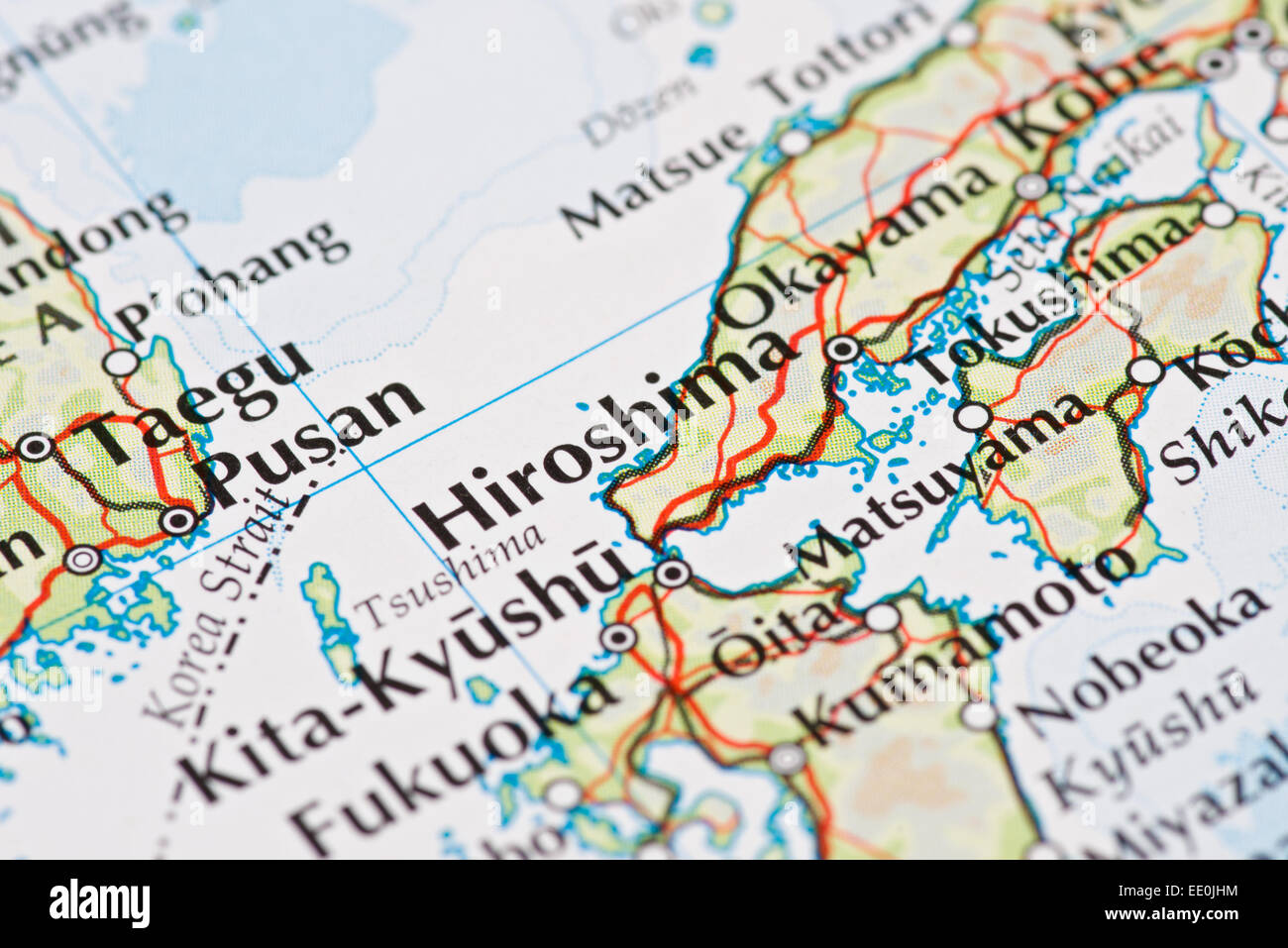Map of hiroshima hi-res stock photography and images - Alamy