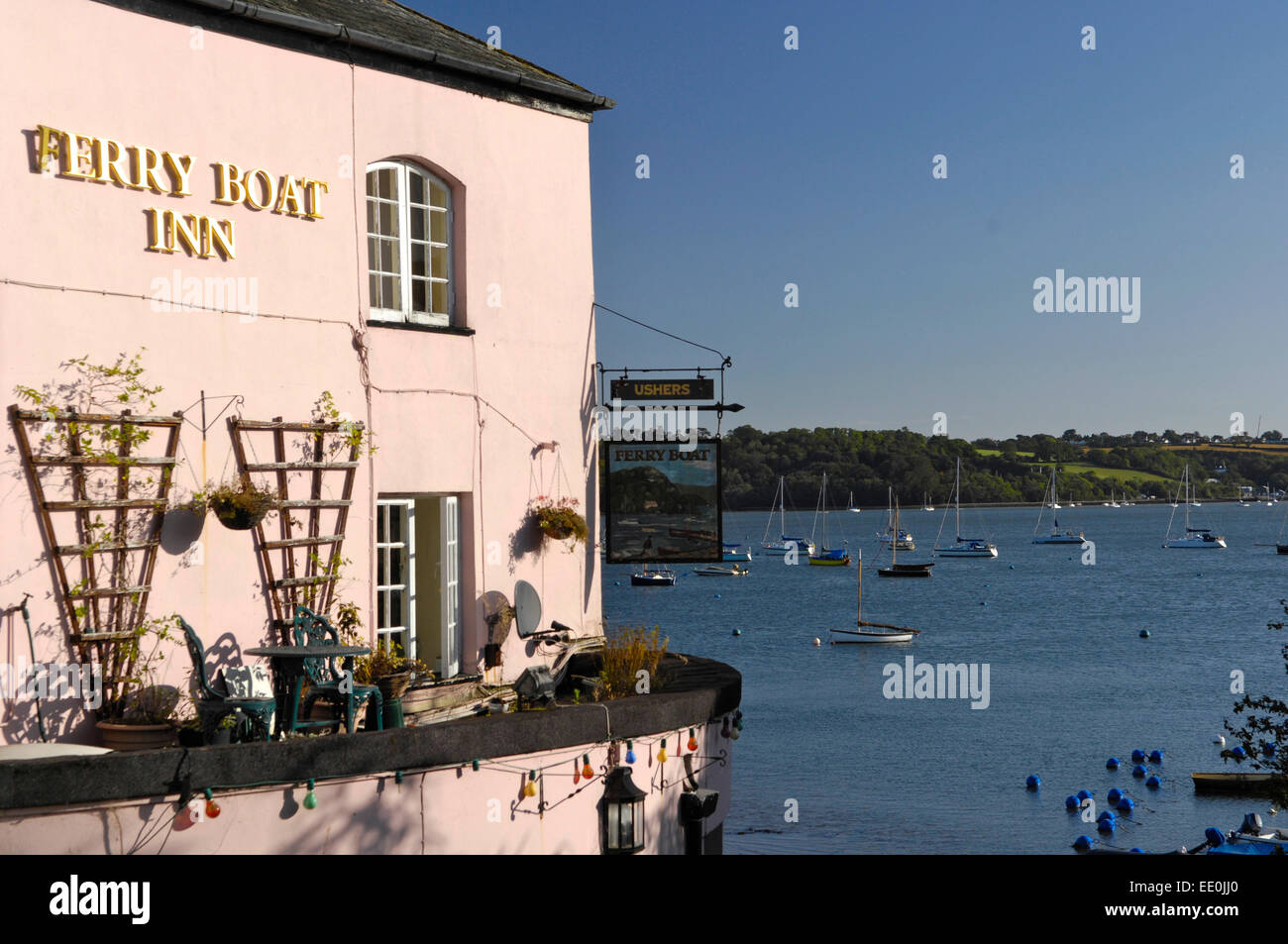 The Ferry Boat Inn, Dittisham, Devon, UK Stock Photo - Alamy
