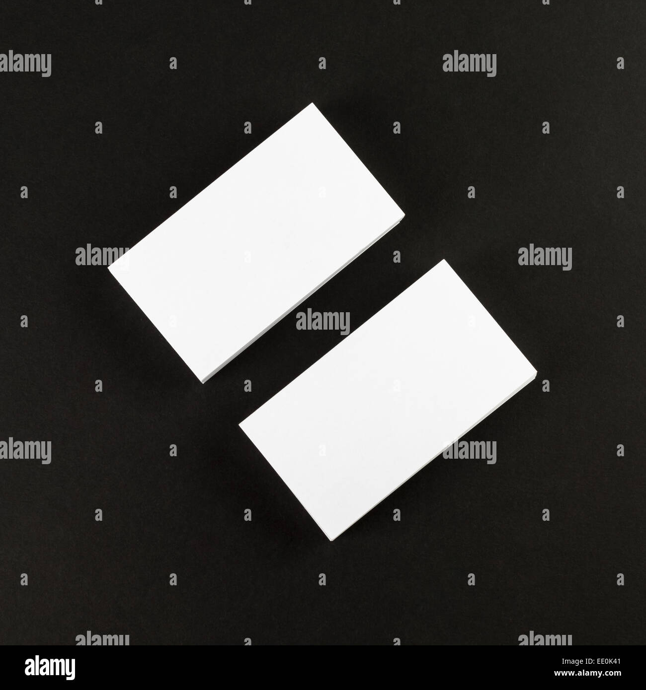 Business cards on black background. Template for ID Stock Photo - Alamy