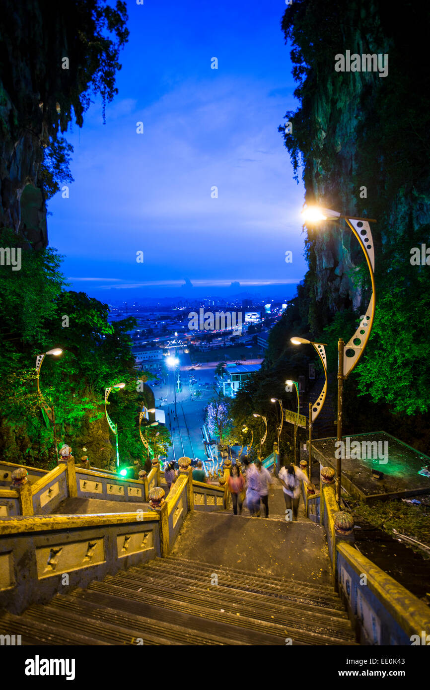 Kuala Lumpur, Batu Caves, Sunset, Blue Sky, Steps, Stairway, Natural ...
