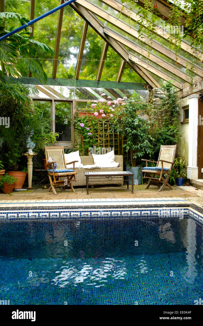 Indoor pool in country house, UK Stock Photo - Alamy