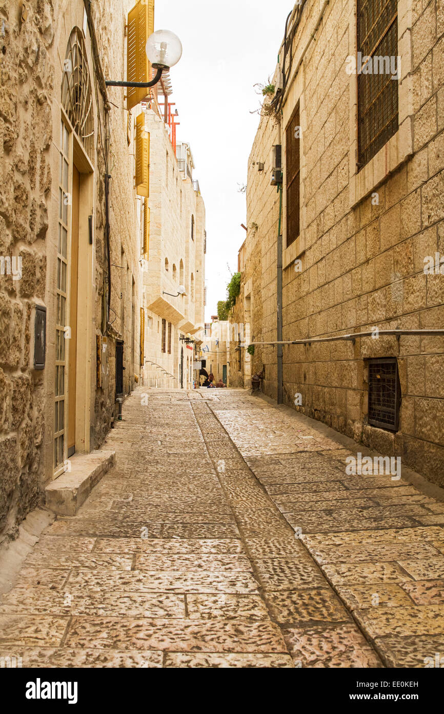 Beautiful photo streets of the Old City of Jerusalem. Israel Stock ...