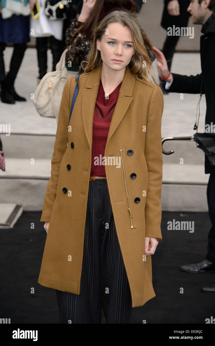 Imogen Waterhouse at the Burberry Prorsum fashion show Stock Photo - Alamy