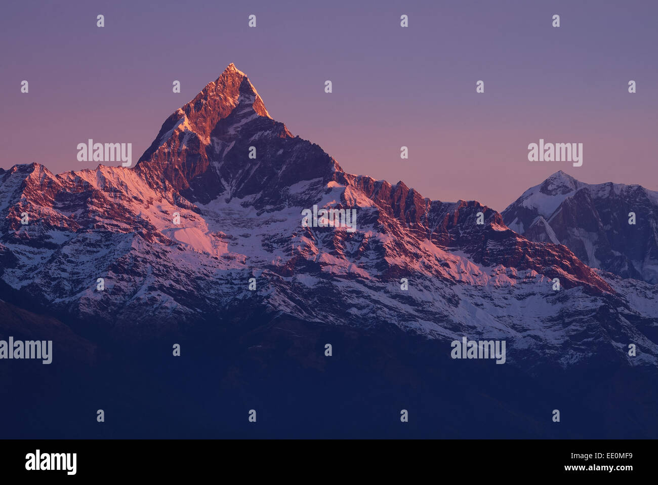 Mount Machhapuchchhre from Annapurna range of the Himalayas Stock Photo ...