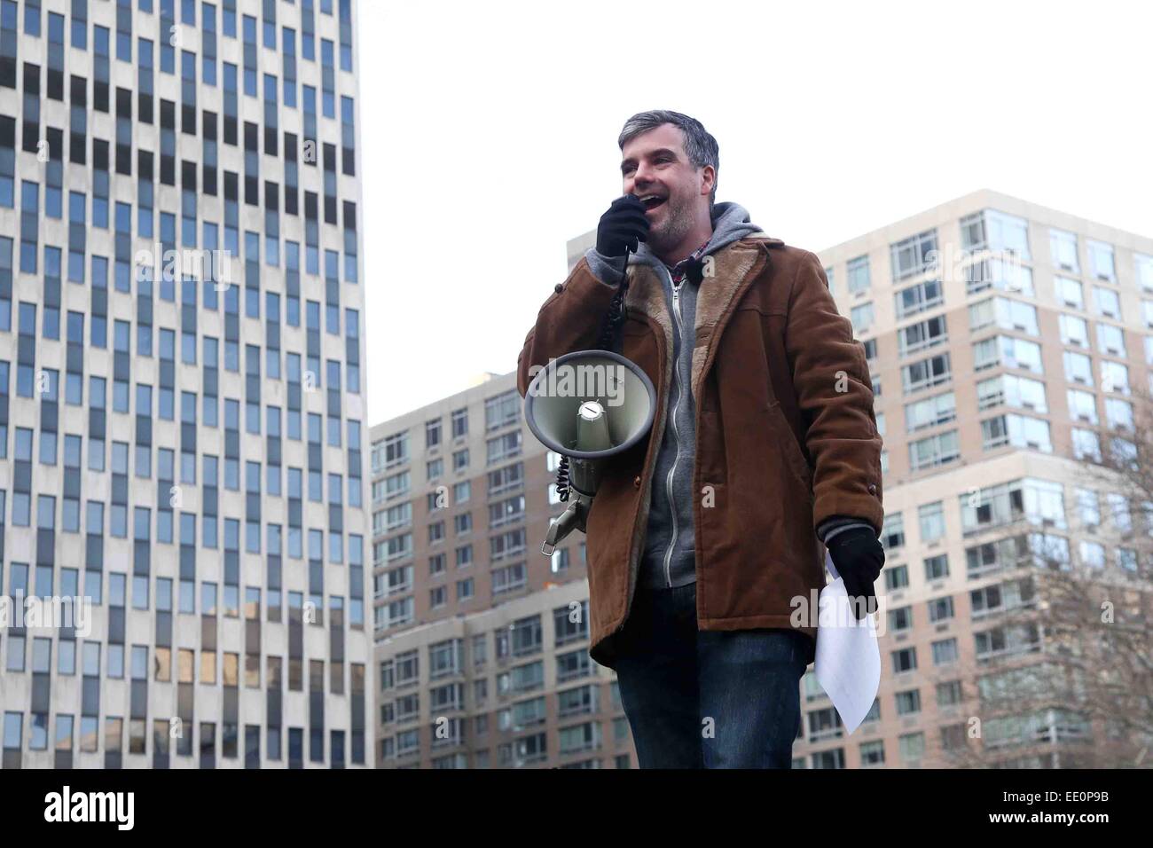 New York, USA. 11th January, 2015. Charlie Todd, founder of Improv ...