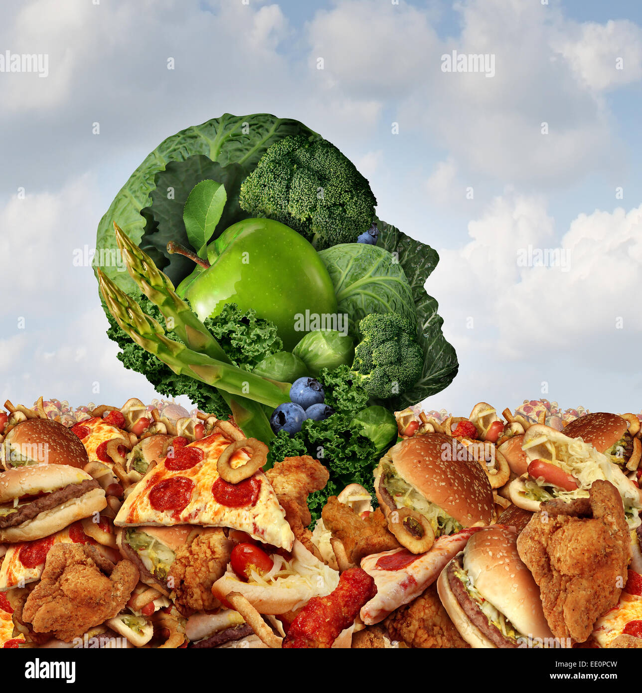Human face fruit vegetables hi-res stock photography and images - Alamy