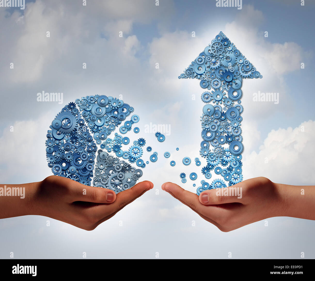 Investing in growth financial business concept as two hands holding a ...