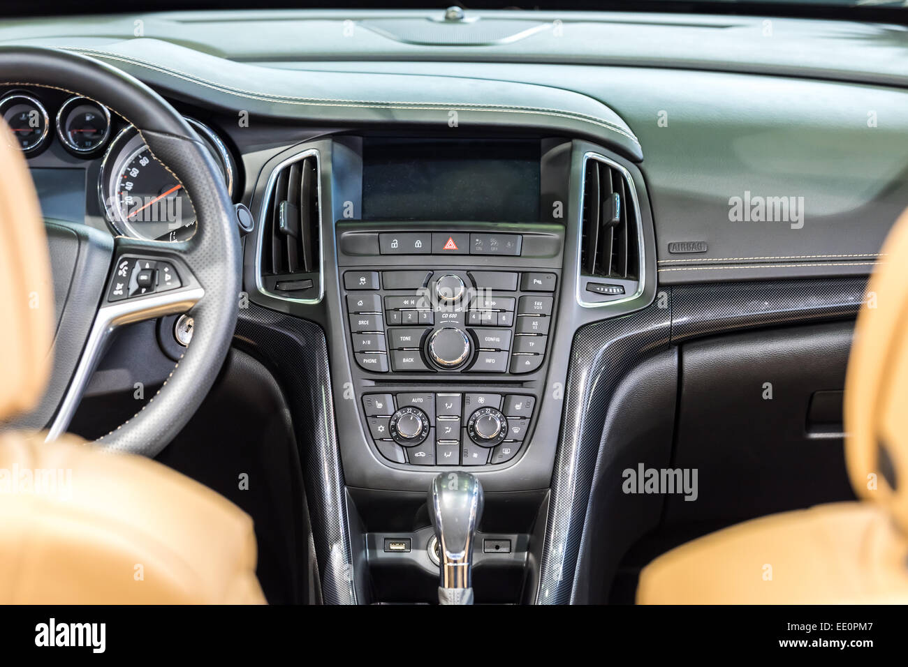 Modern Car Interior With Dashboard View Stock Photo - Alamy