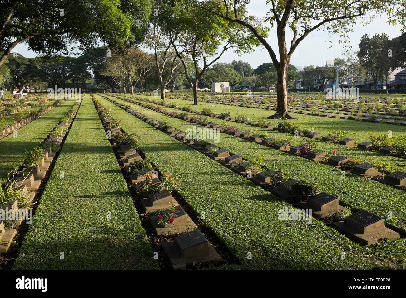 War Cemetery in Kanchanaburi Stock Photo - Alamy