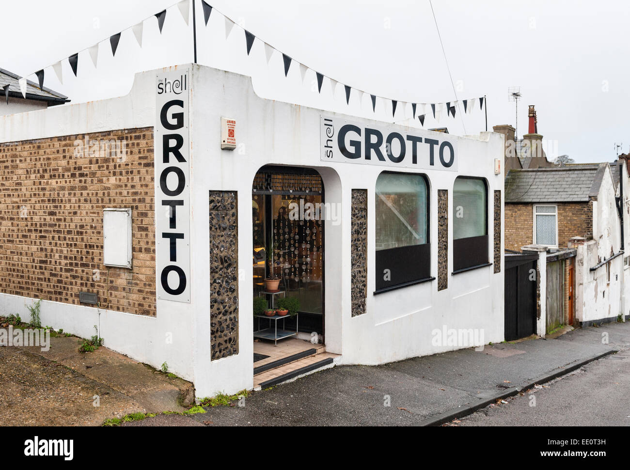 Margate, Kent. The entrance to the mysterious subterranean Shell Grotto ...