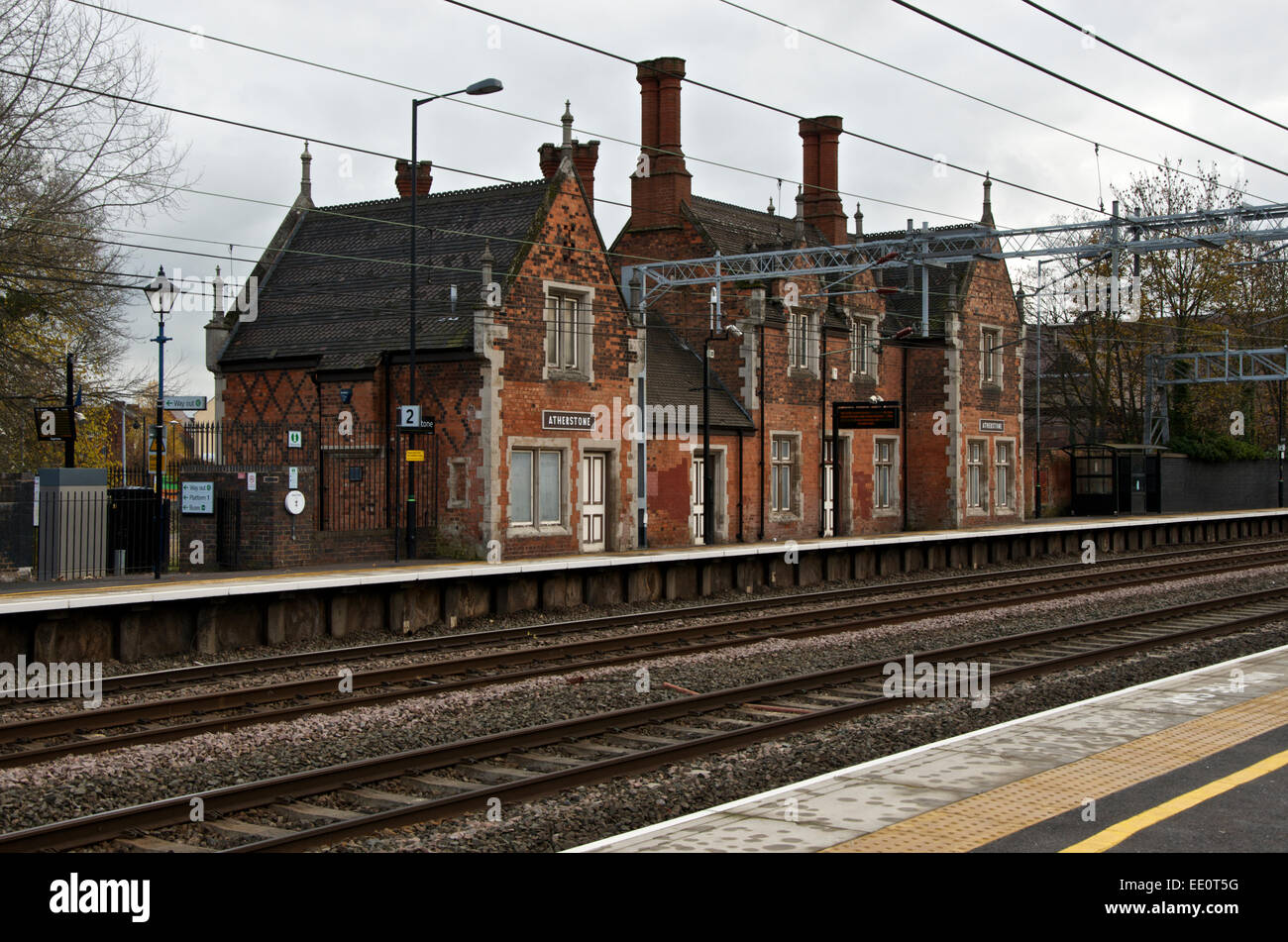 Atherstone Railway Station in Warwickshire Stock Photo - Alamy