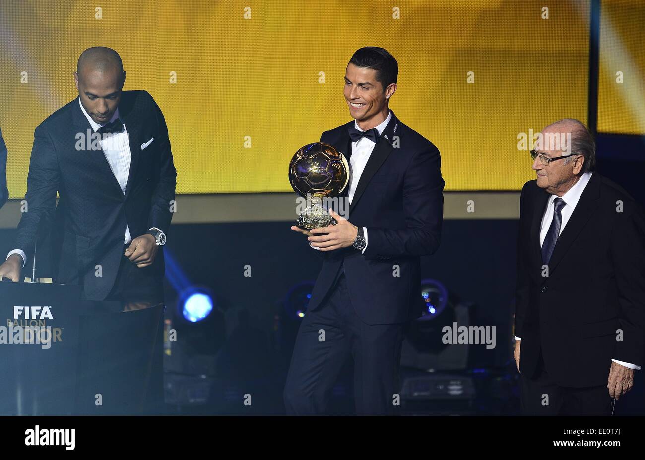 Zurich, Switzerland. 12th Jan, 2015. CRISTIANO RONALDO (Portugal ...