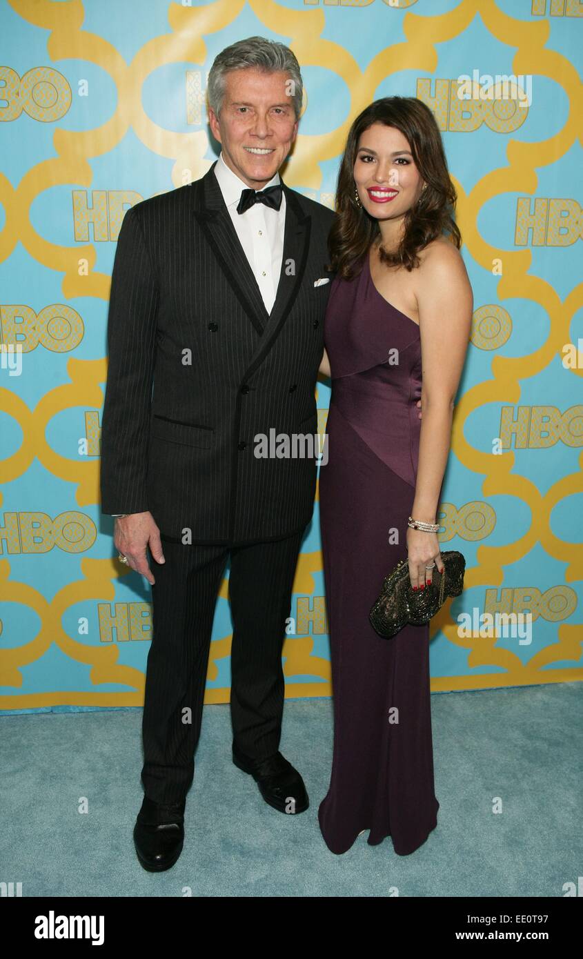 Michael Buffer, Christine Buffer at the after-party for HBO After Party for The Golden Globe ...