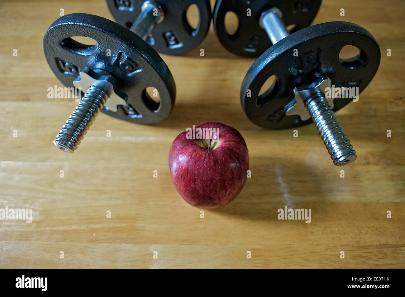 Exercising and eating healthy are a good combination Stock Photo - Alamy