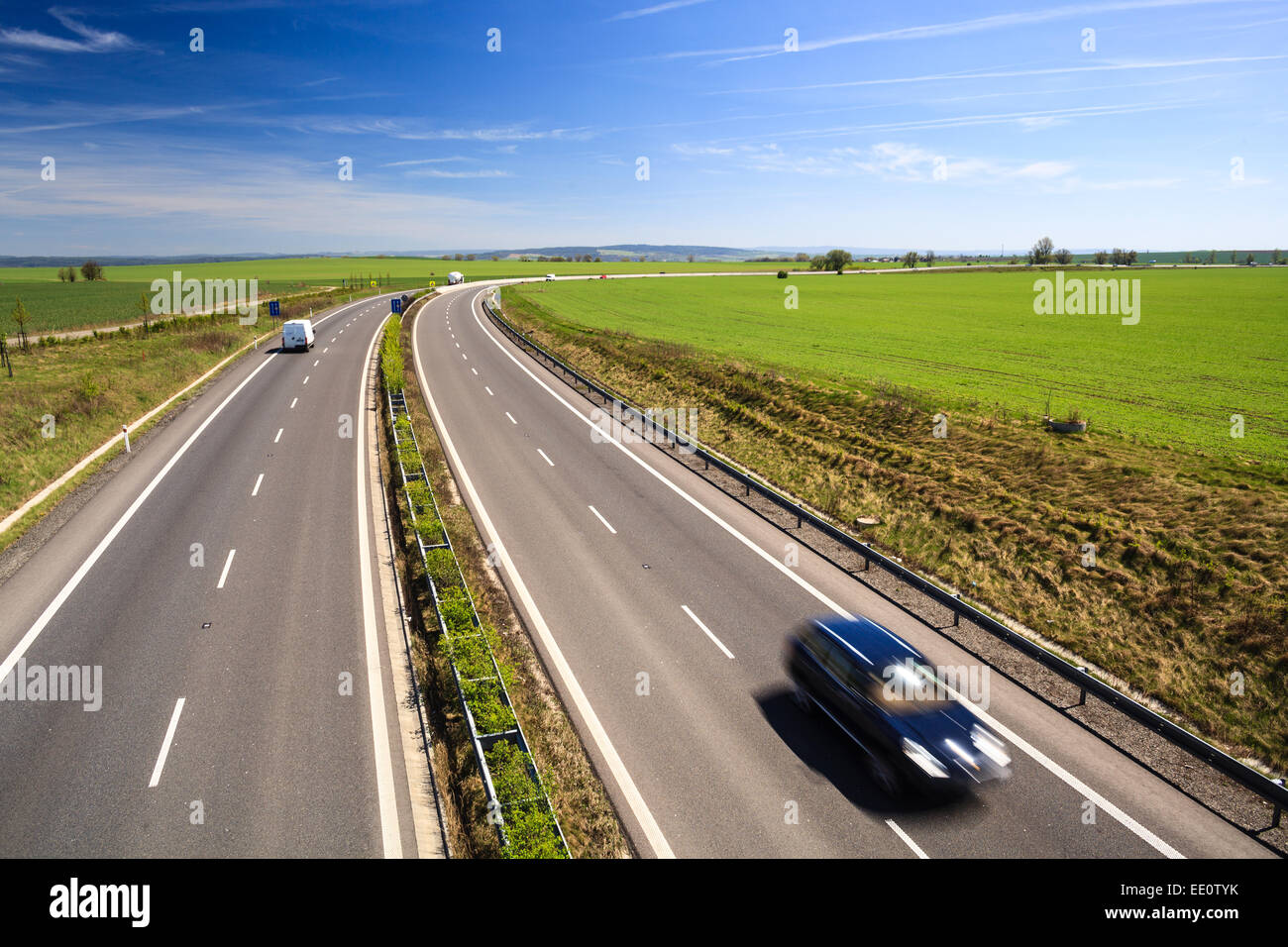 highway traffic on a lovely, sunny summer day Stock Photo - Alamy