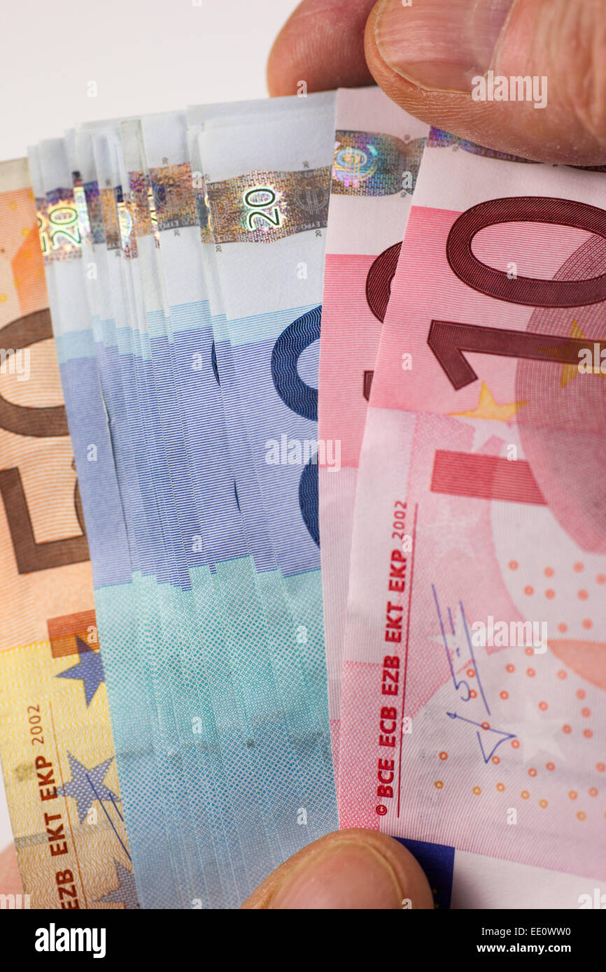 Euro bank notes Stock Photo - Alamy