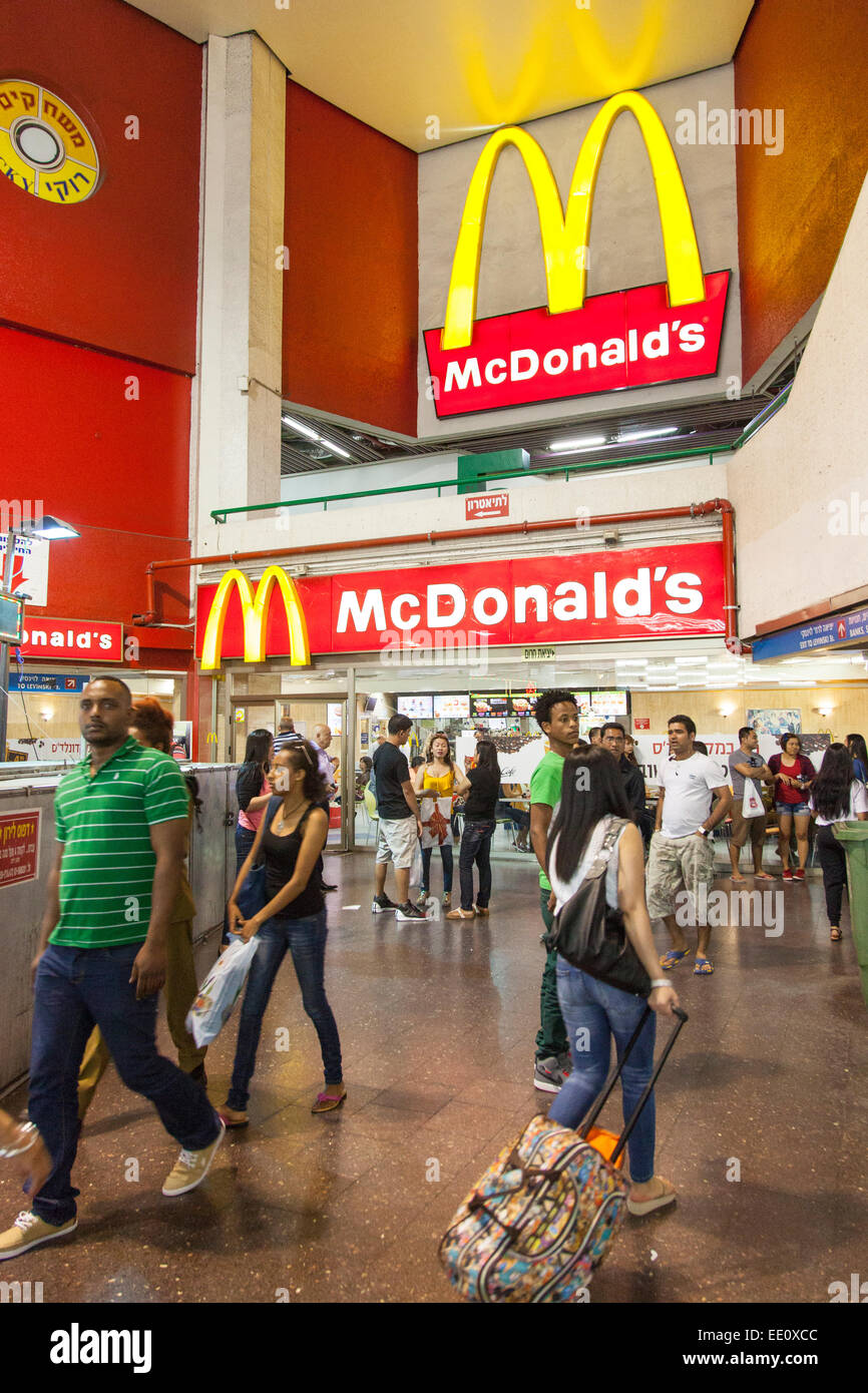 Inside of the Central Bus Station, Tel Aviv, Israel Stock Photo - Alamy