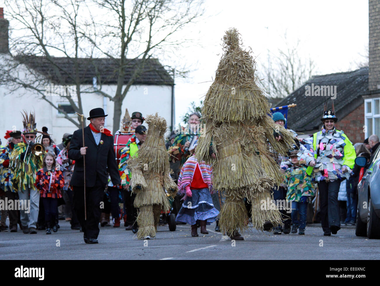 Whittlesey, Cambridgeshire, UK. 10th January, 2015. The Straw Bear and ...