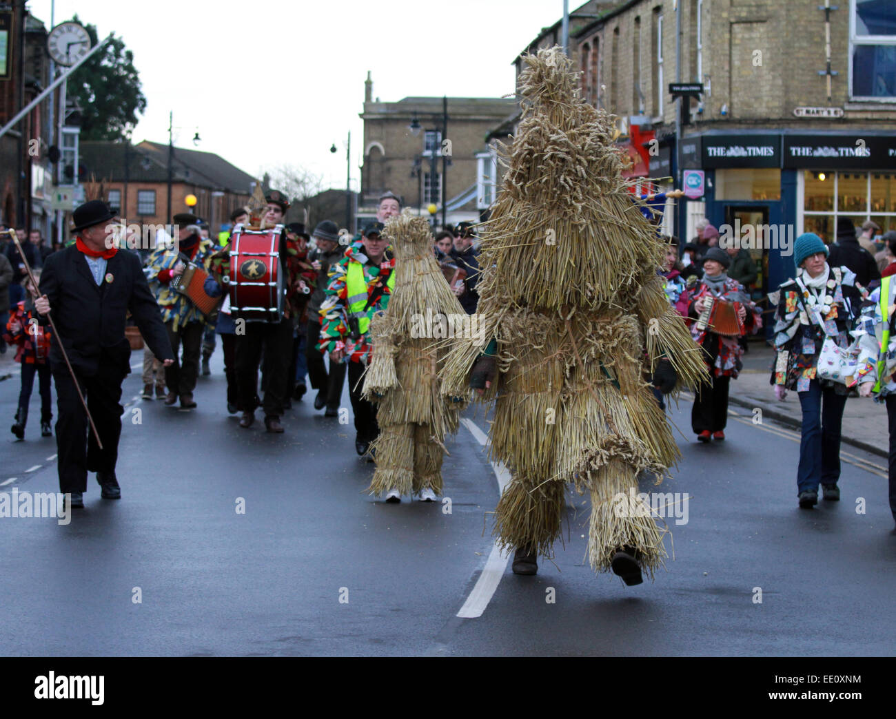 Whittlesey, Cambridgeshire, UK. 10th January, 2015. The Straw Bear ...