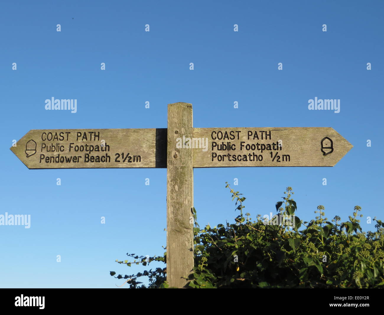 South West Coastal Path Sign Stock Photo - Alamy