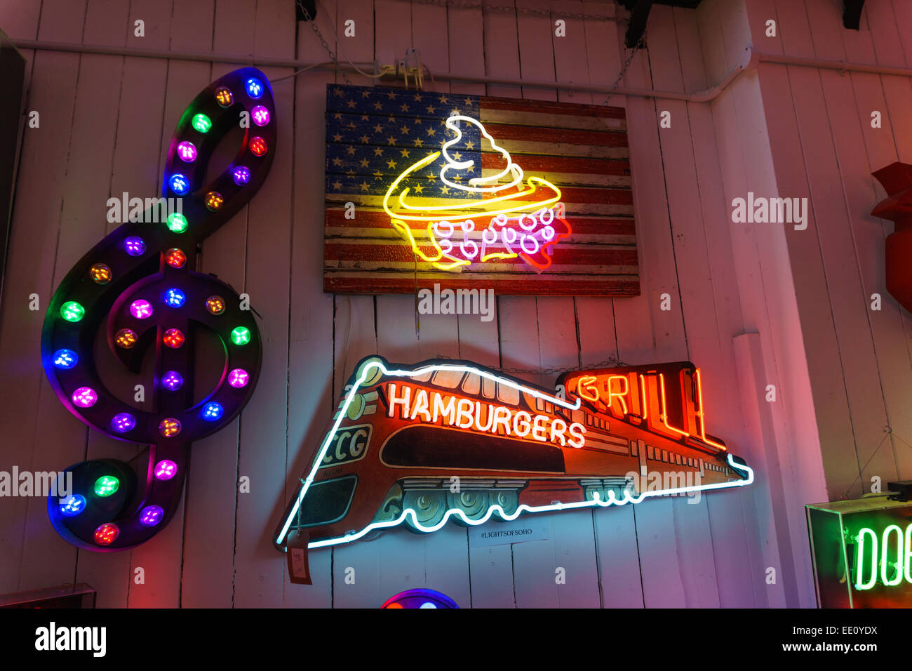 Neon lights london hi-res stock photography and images - Alamy