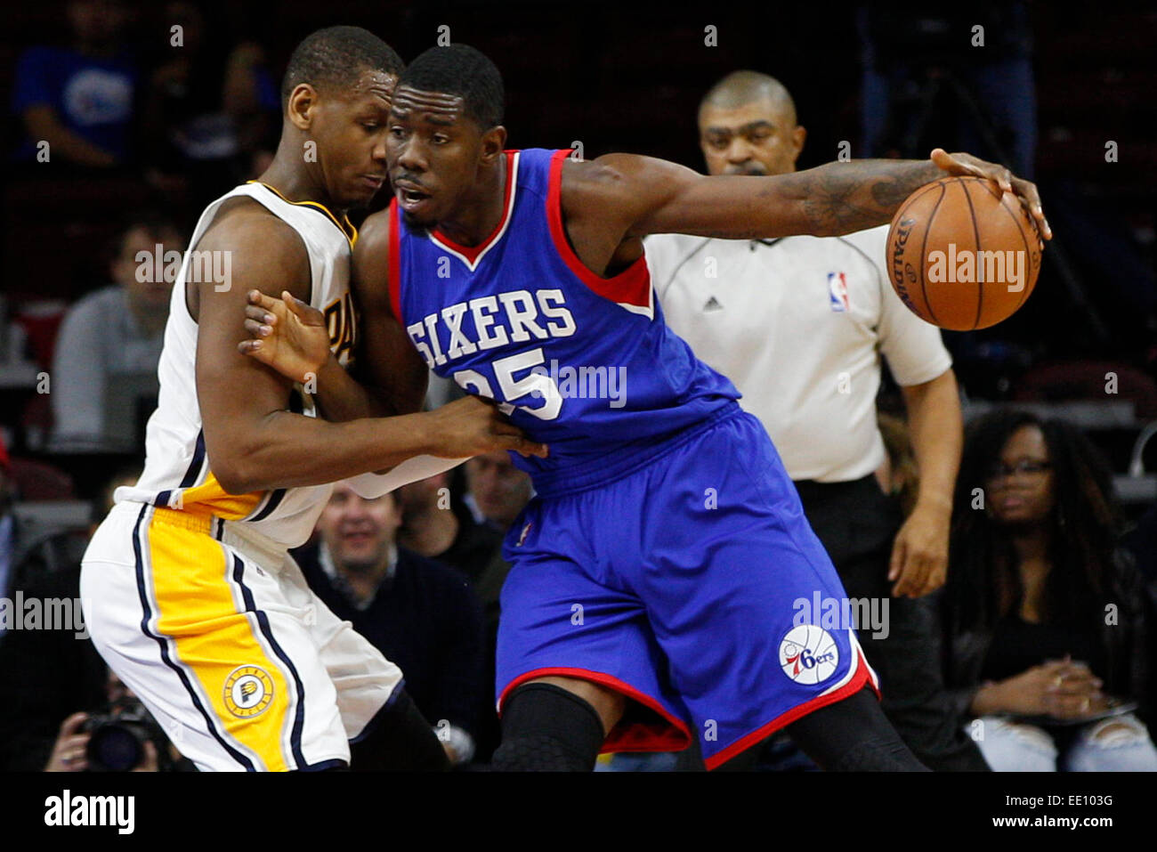 January 10, 2015: Philadelphia 76ers center Henry Sims (35) in action ...