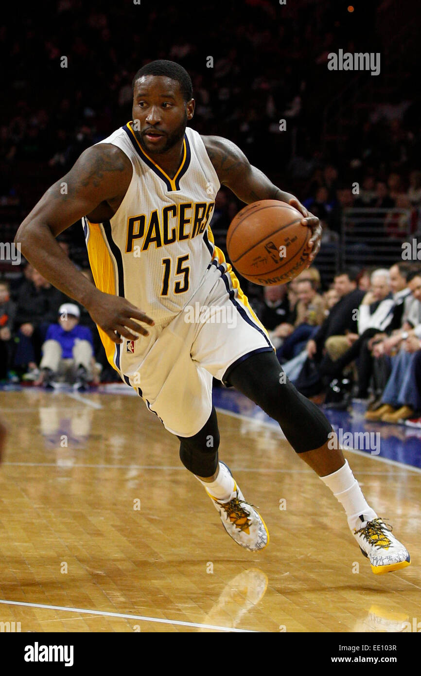 January 10, 2015: Indiana Pacers guard Donald Sloan (15) in action ...
