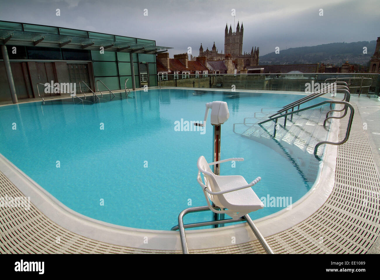 Thermae Bath Spa, which uses the natural hot spring waters in Bath ...
