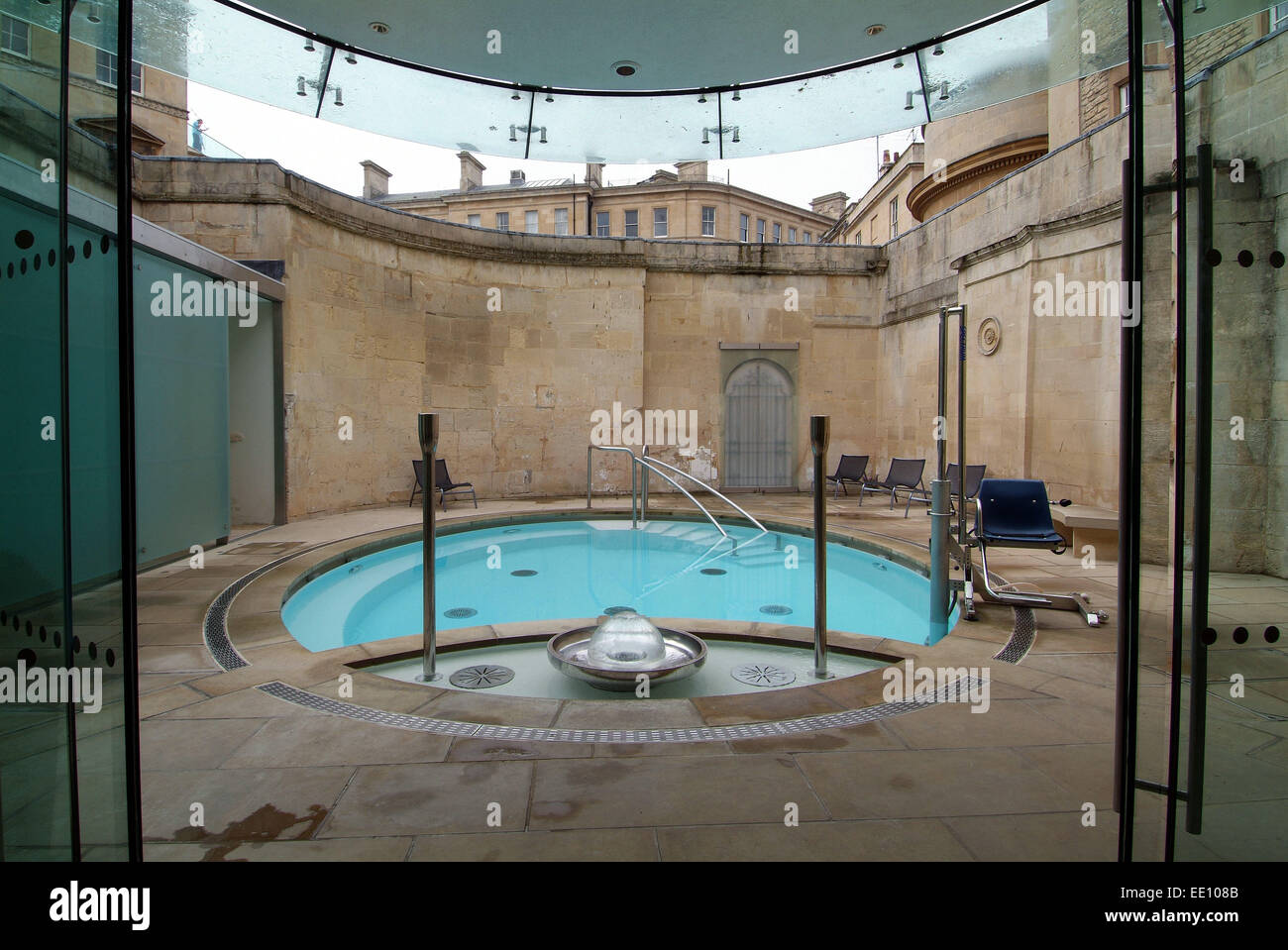 Thermae Bath Spa, which uses the natural hot spring waters in Bath ...