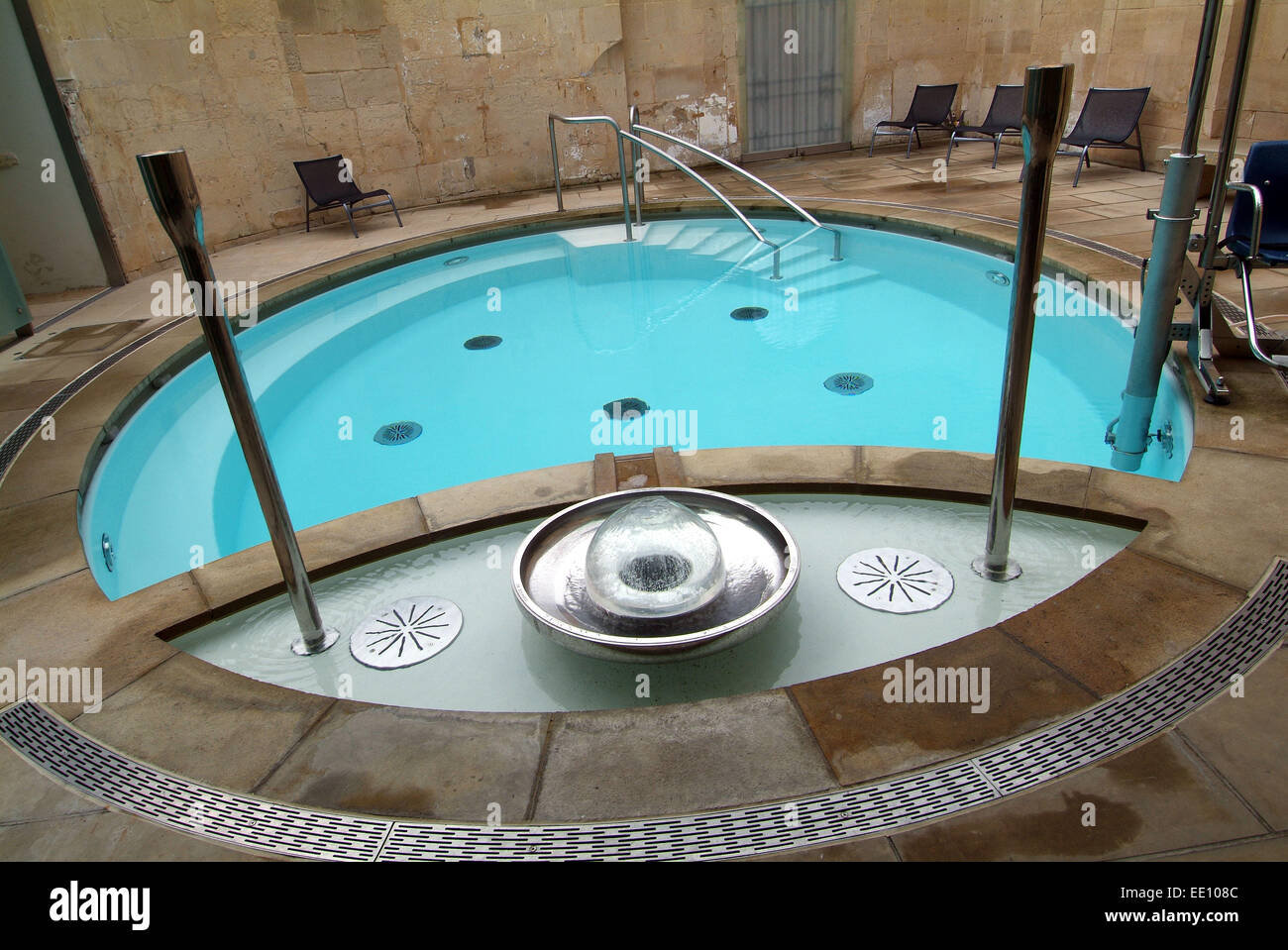 Thermae Bath Spa, which uses the natural hot spring waters in Bath ...