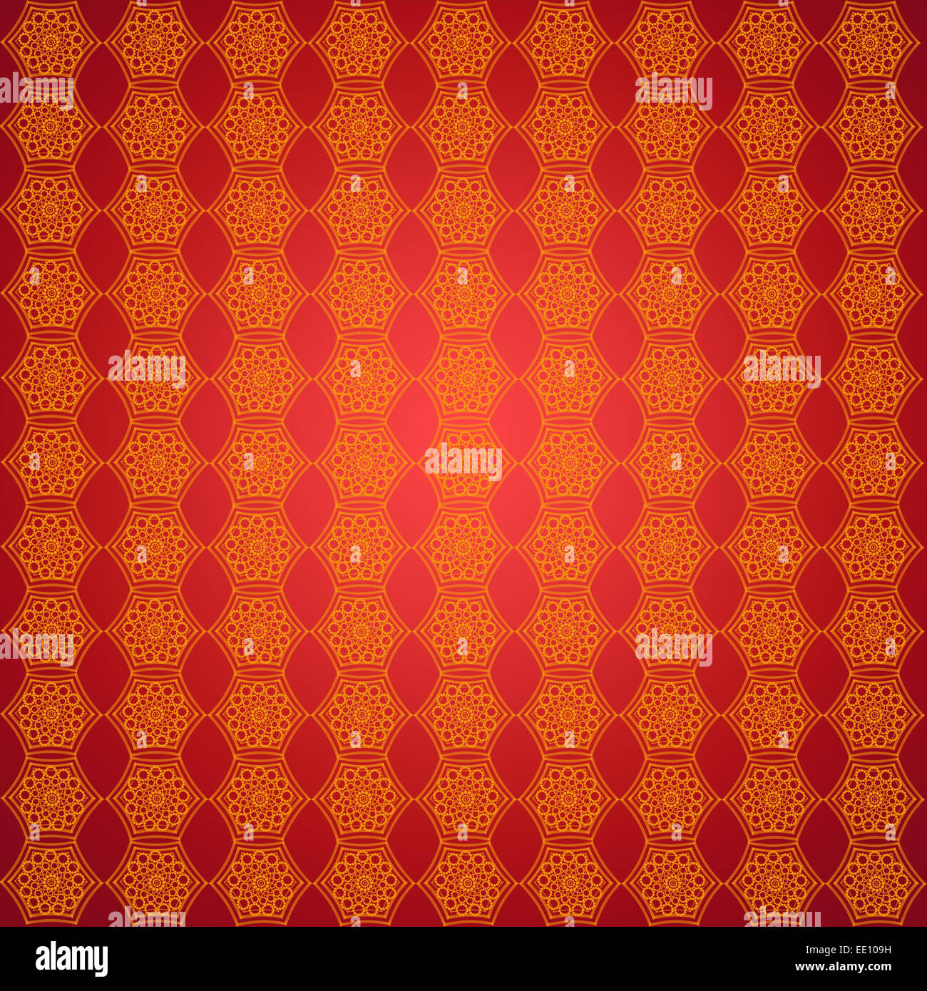 wallpapers with many golden abstract patterns on the red Stock Photo ...