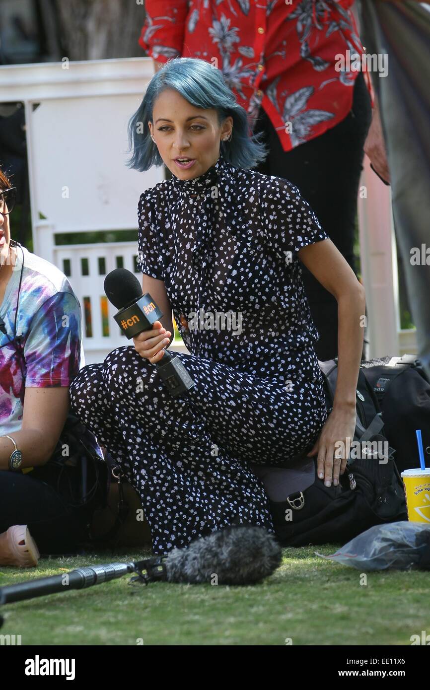 Nicole Richie filming her new show on VH1 'Candidly Nicole' at The ...