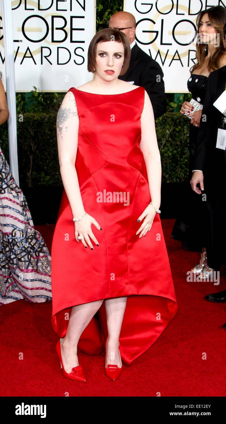 Beverly Hills, CA. 11th Jan, 2015. Lena Dunham at arrivals for The 72nd ...