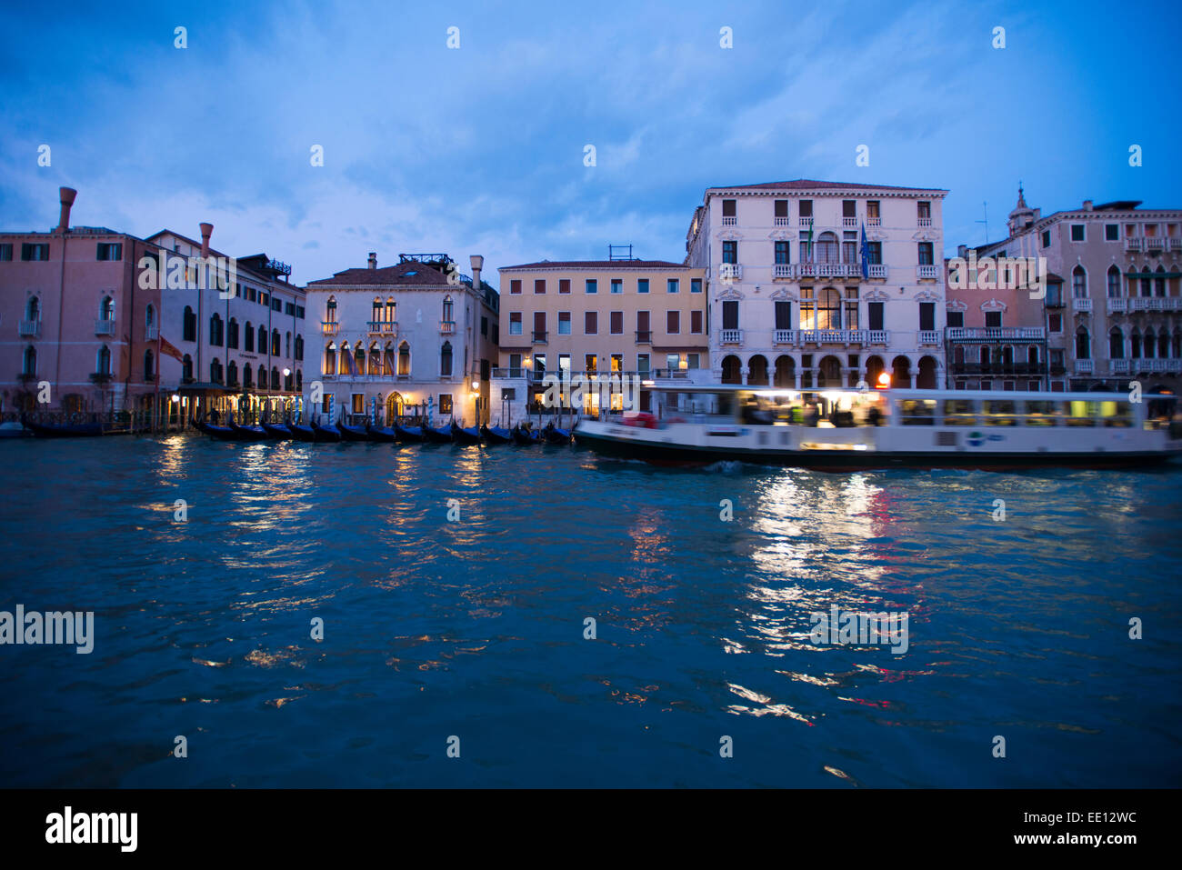 Grand Canal in Venice at dusk Stock Photo - Alamy