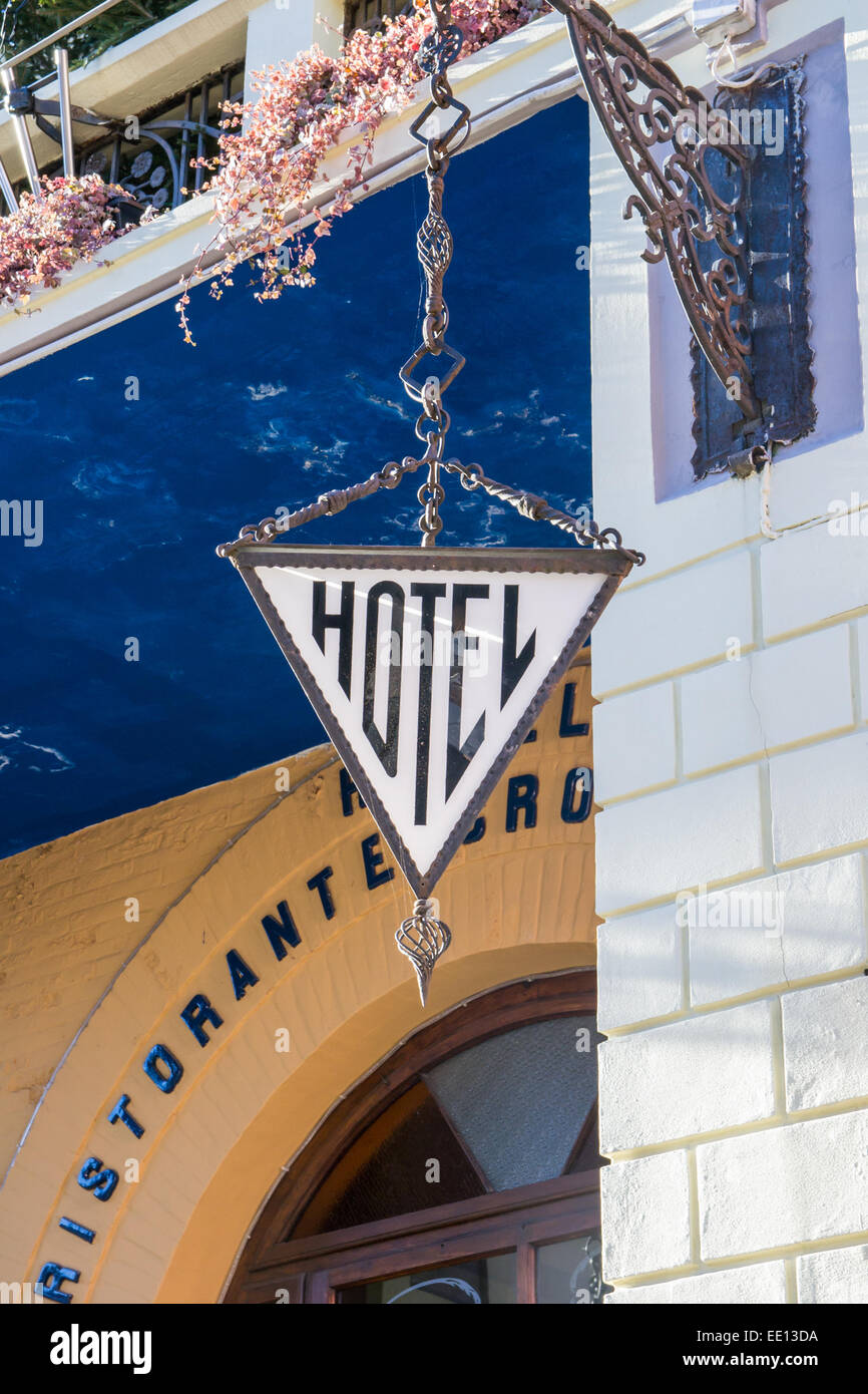 triangle hotel sign Stock Photo - Alamy