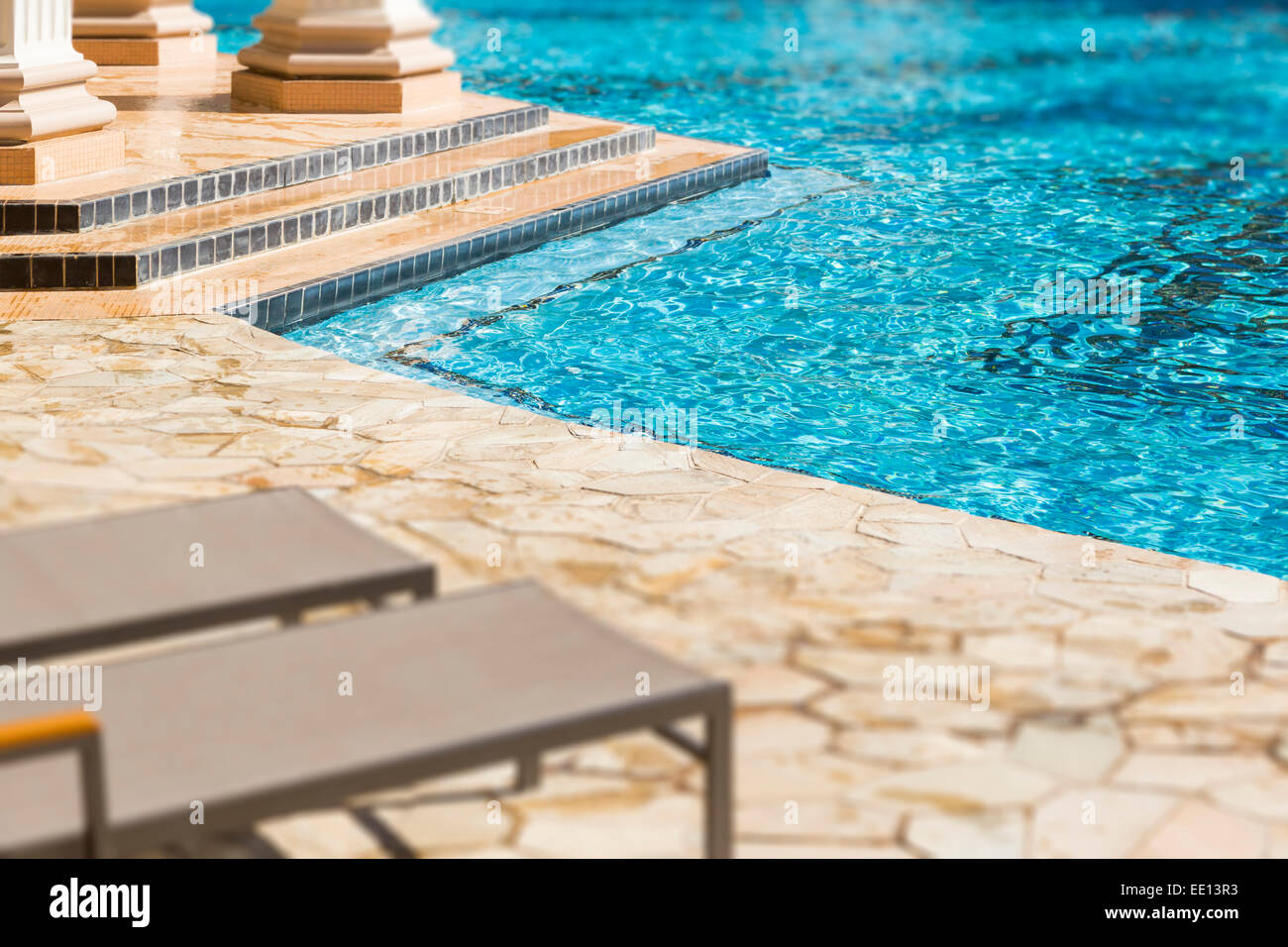 Exotic Luxury Swimming Pool Water and Architecture Abstract Stock Photo ...