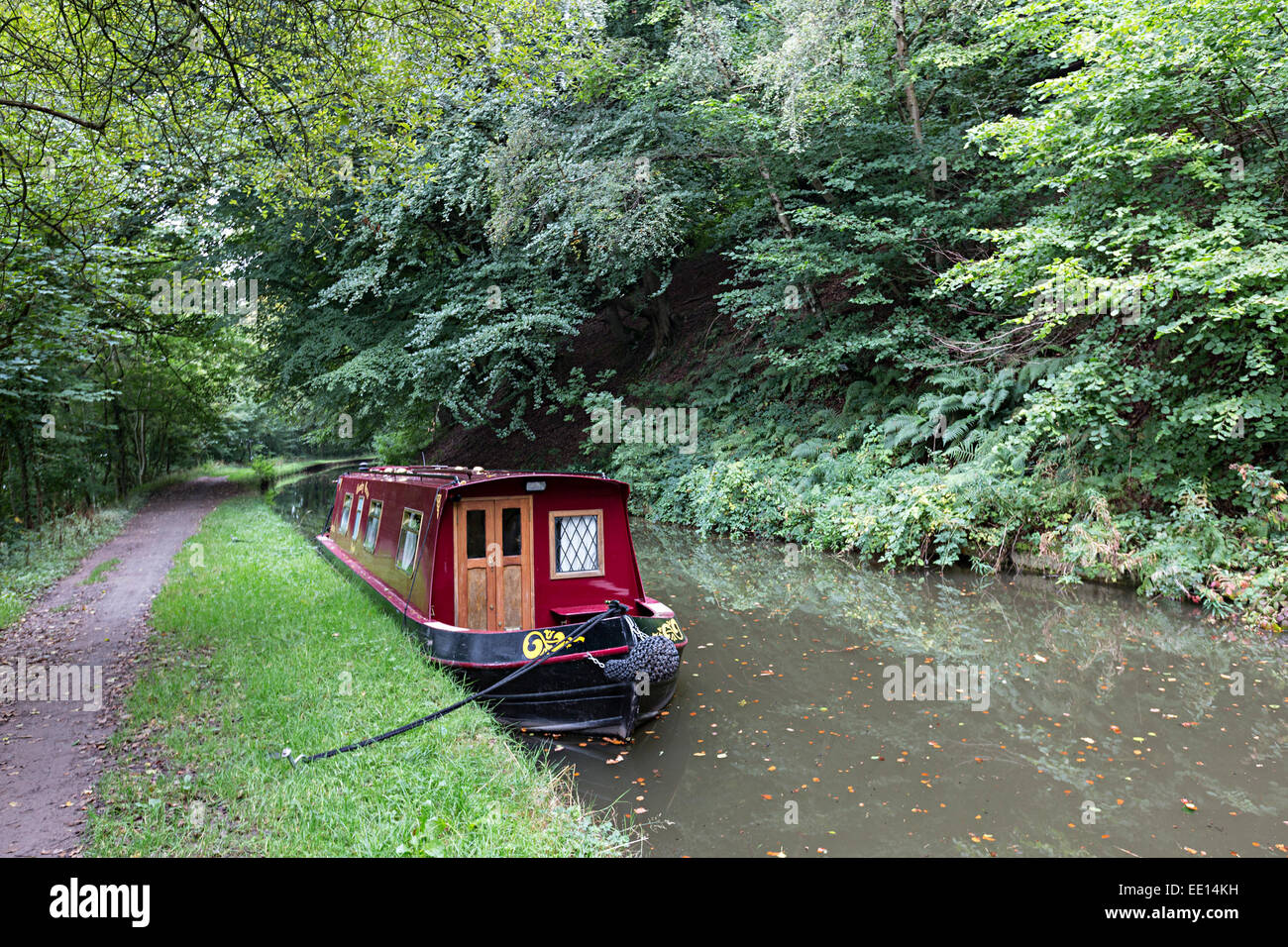 Canal boat, Brecon and Abergavenny canal, Llanfoist, Wales, UK Stock ...