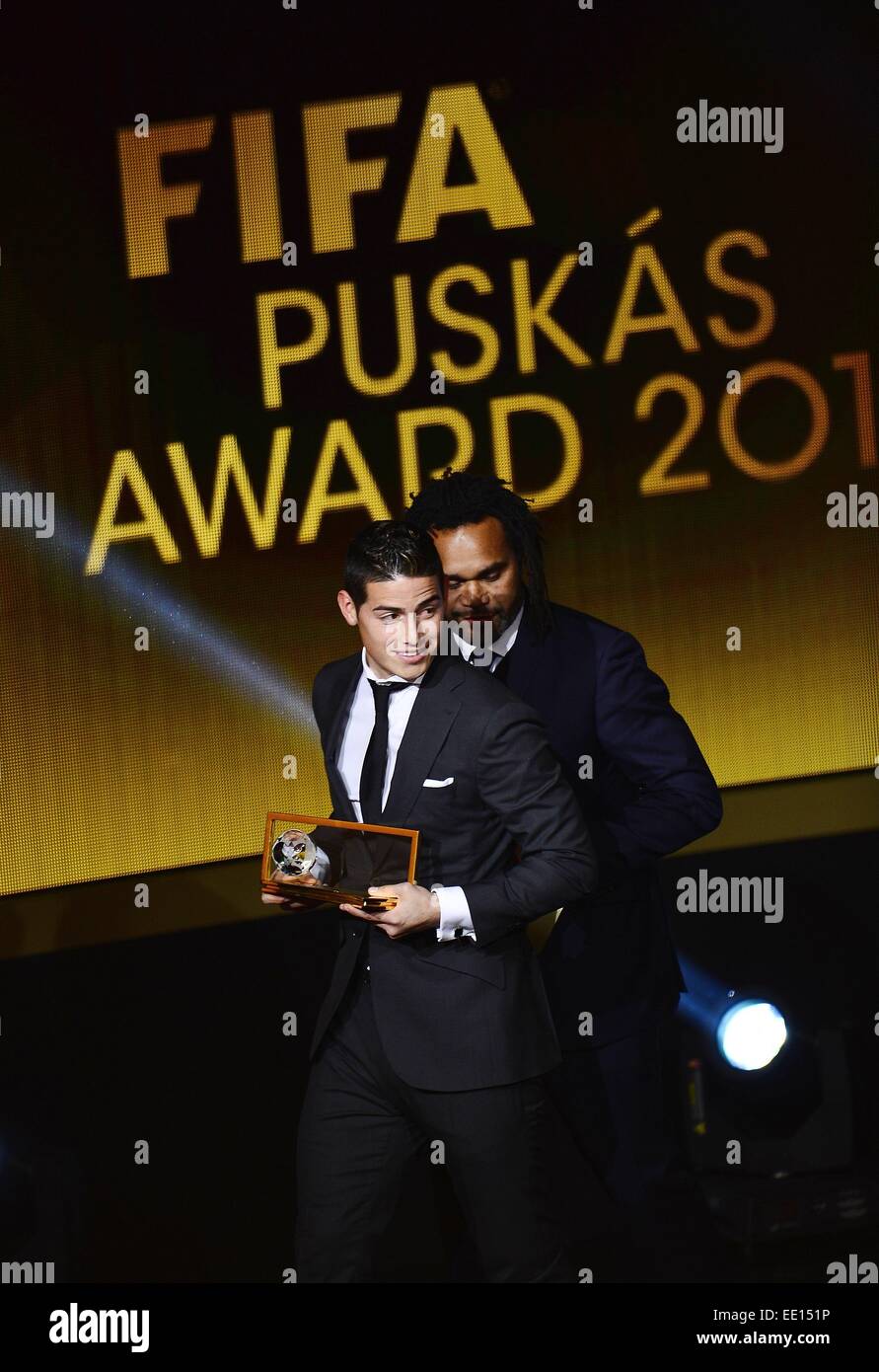 Zurich, Switzerland. 12th Jan, 2015. Puskas Award - The Winner for the ...