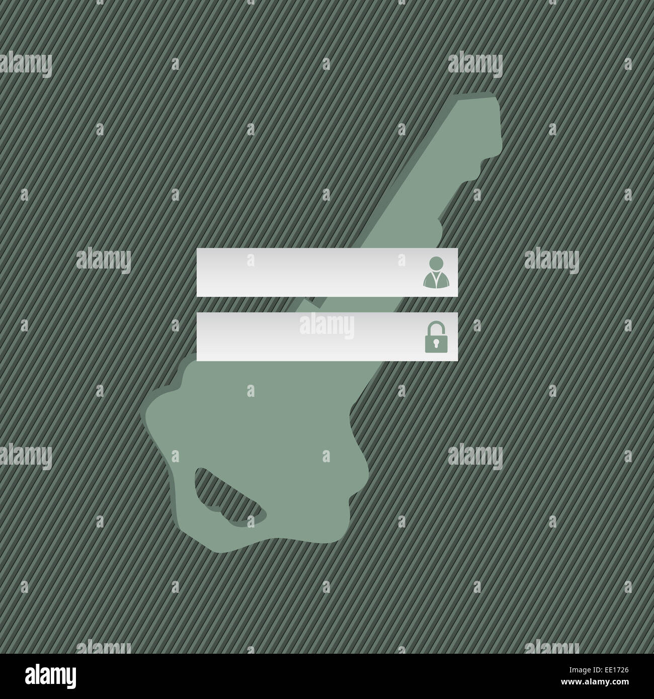 Cool simple login screen design with huge key icon Stock Photo - Alamy