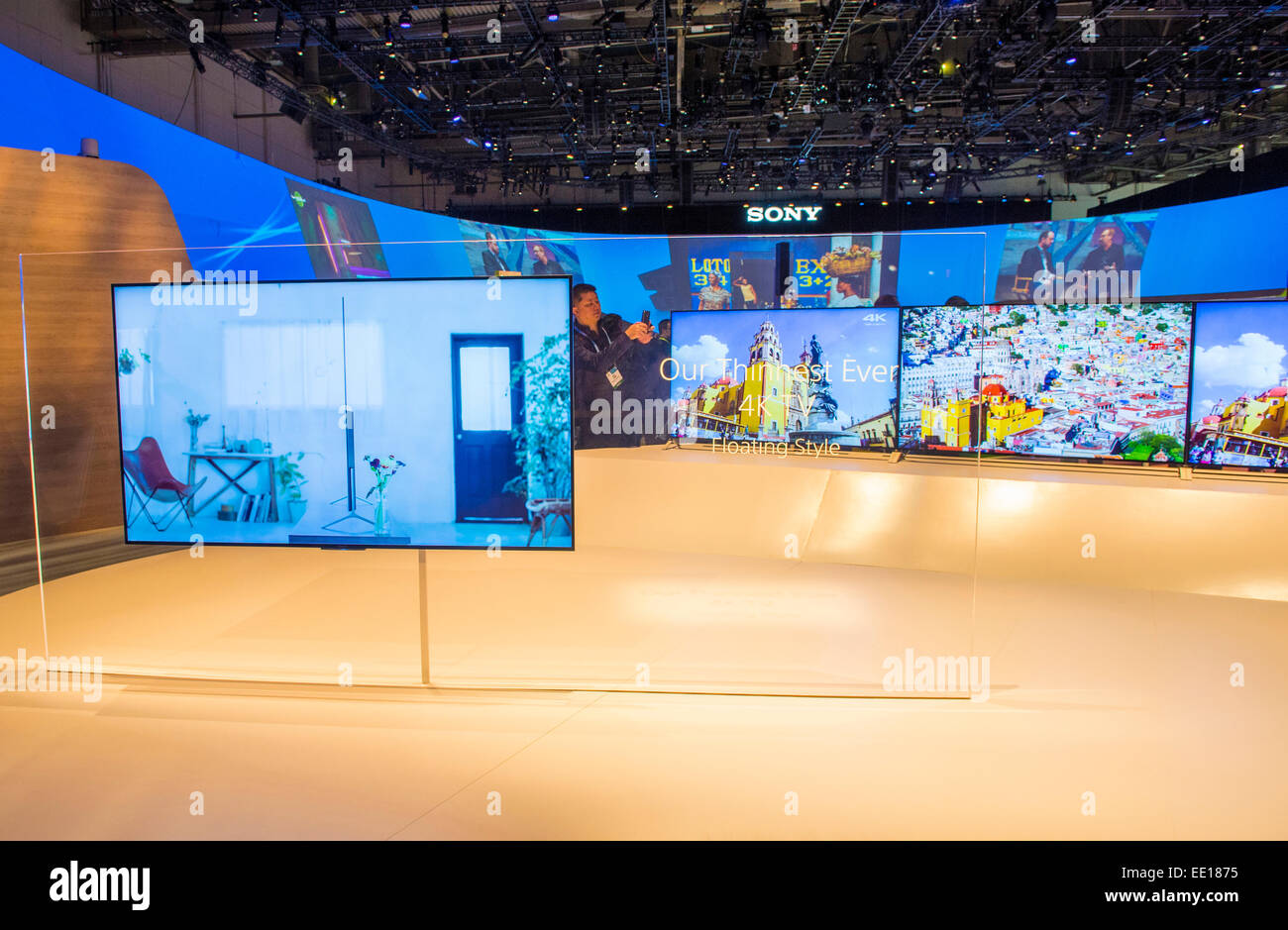 The Sony booth at the CES show held in Las Vegas Stock Photo - Alamy